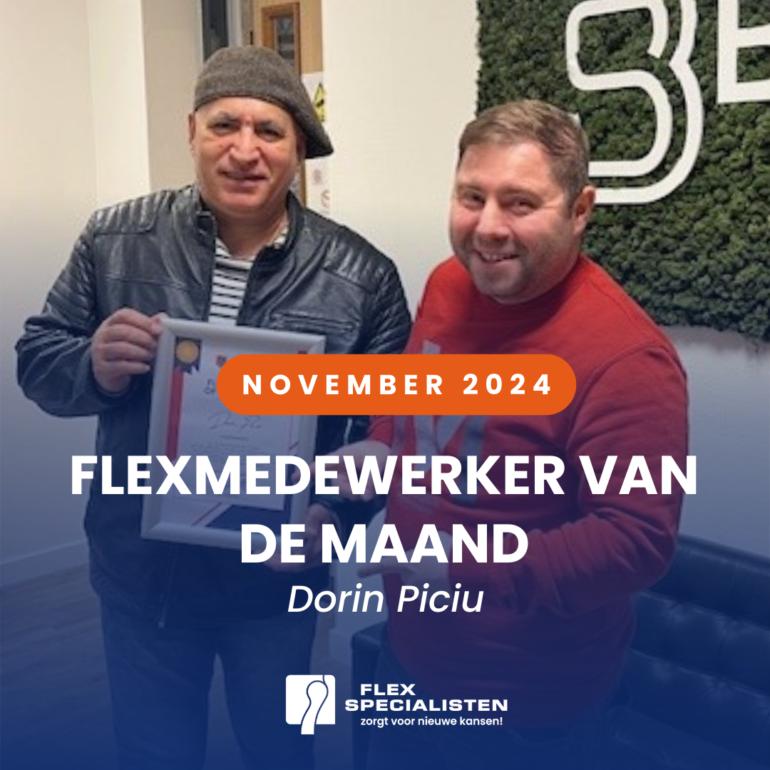Flexmedewerker van de maand november 2024 - Flexspecialisten